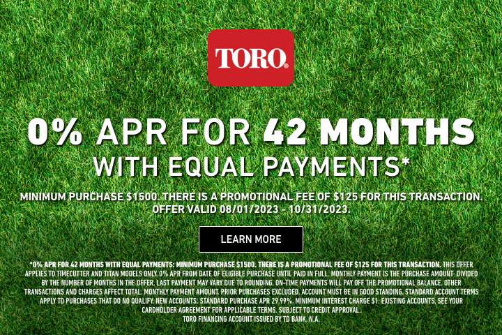 Toro Homeowner Customer Financing & Promotions | Toro