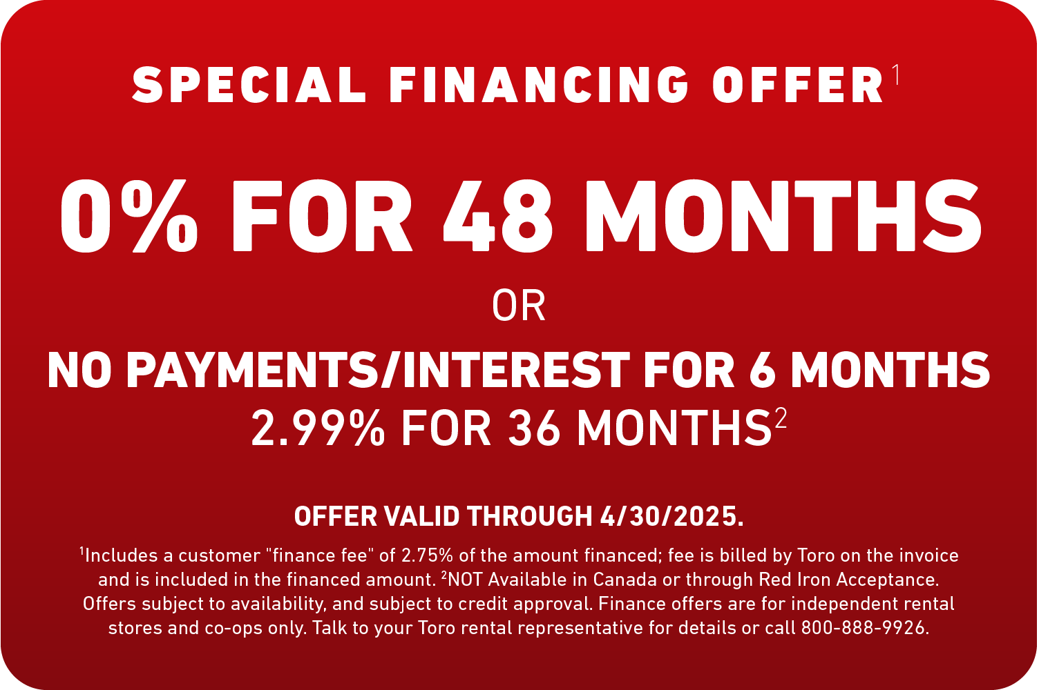 Toro Rental Equipment Financing | Toro